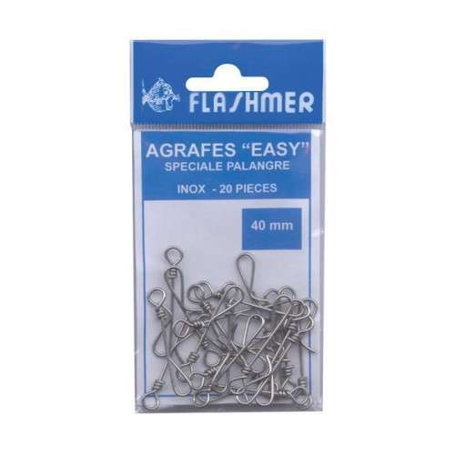 AGRAFE A PALANGRE EASY INOX - X20 FLASHMER - Emerillons / Agrafes - Accessoires de montage ...
