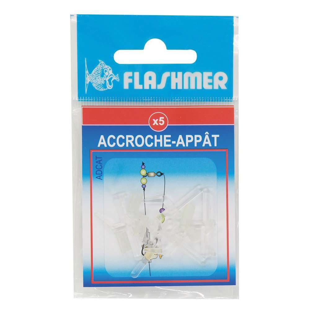 ACCROCHE-APPAT TRANSPARENT - X5 FLASHMER - Emerillons / Agrafes - Accessoires de montage - Produits