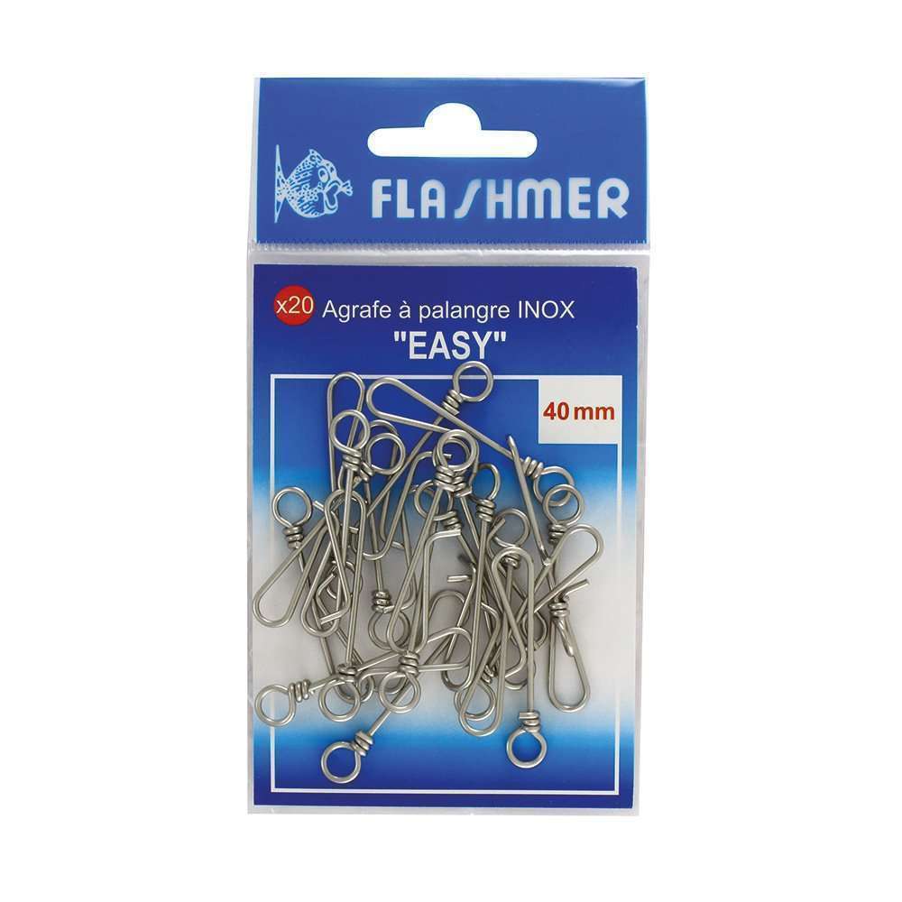 AGRAFE A PALANGRE EASY INOX - X20 FLASHMER - Emerillons / Agrafes - Accessoires de montage ...